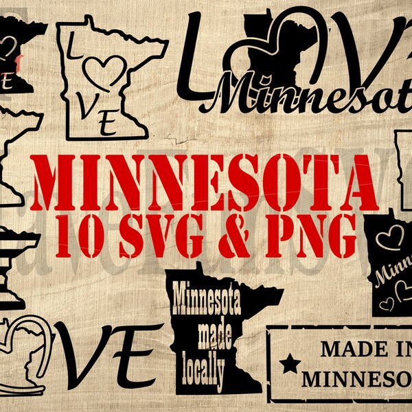 Mn State Silhouette - Etsy