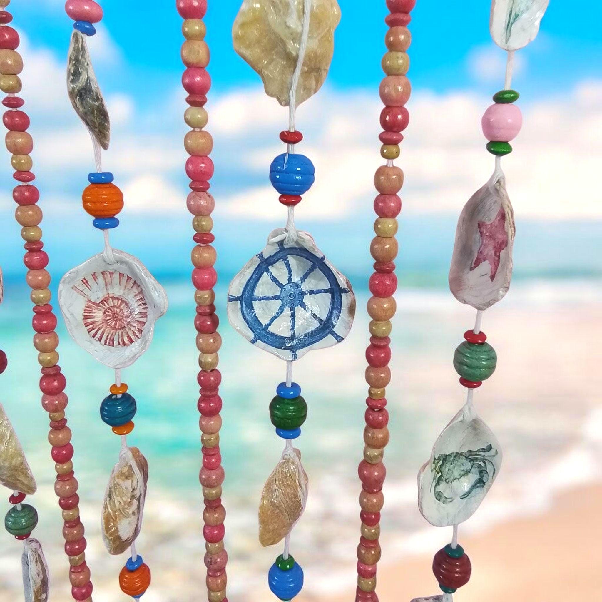 Irish Decoupache Oyster Seashell Wind Chime,unique Sea Worn Driftwood ...