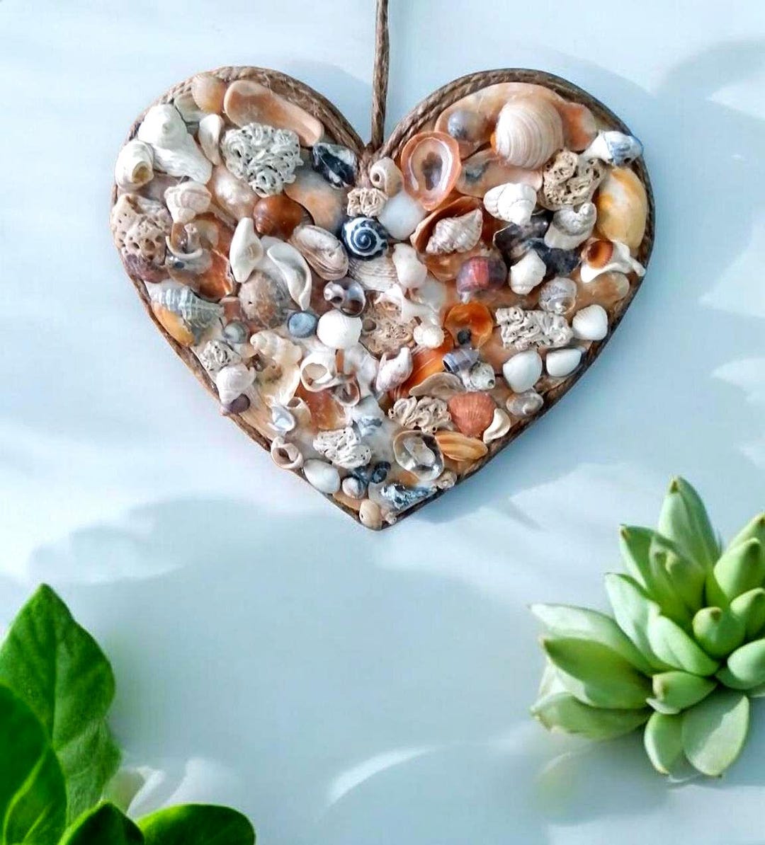 Irish Seashell Love Heart Wall Hanging. Perfect Valentine's Gift ...