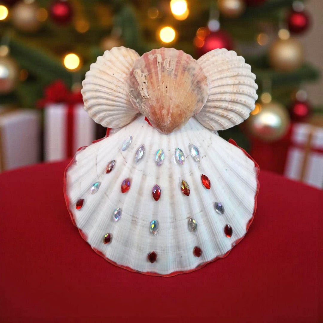 Irish Scallop Shell Angel, Handmade Angelic Unique Wall Hanging ...
