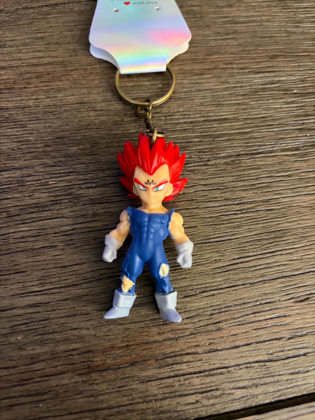 Majin (red Hair) Vegeta Super Saiyan (dragon Ball Z) Keychain - Etsy