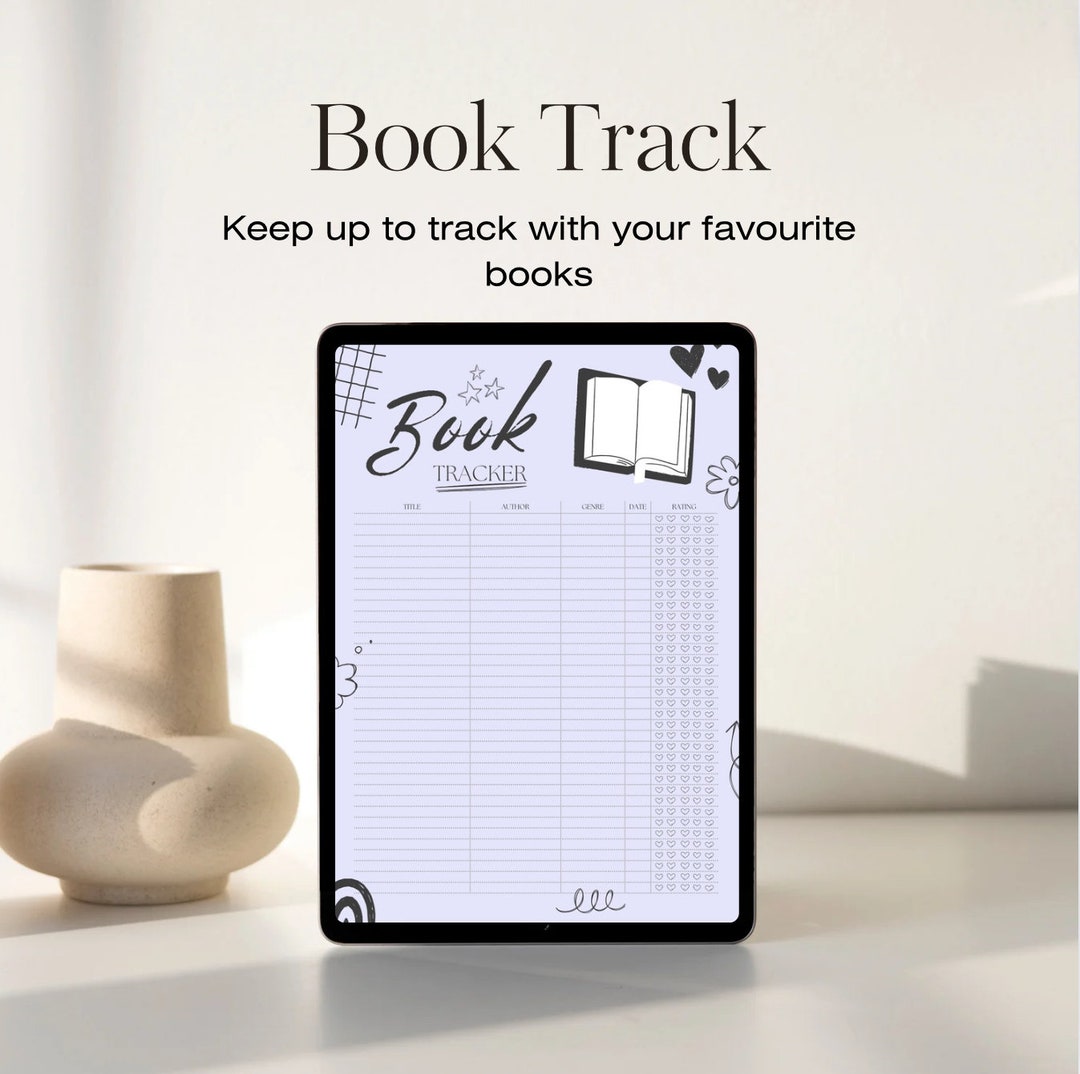 Digital Book Tracker, Digital Download, Daily Use Good Notes, Undated ...