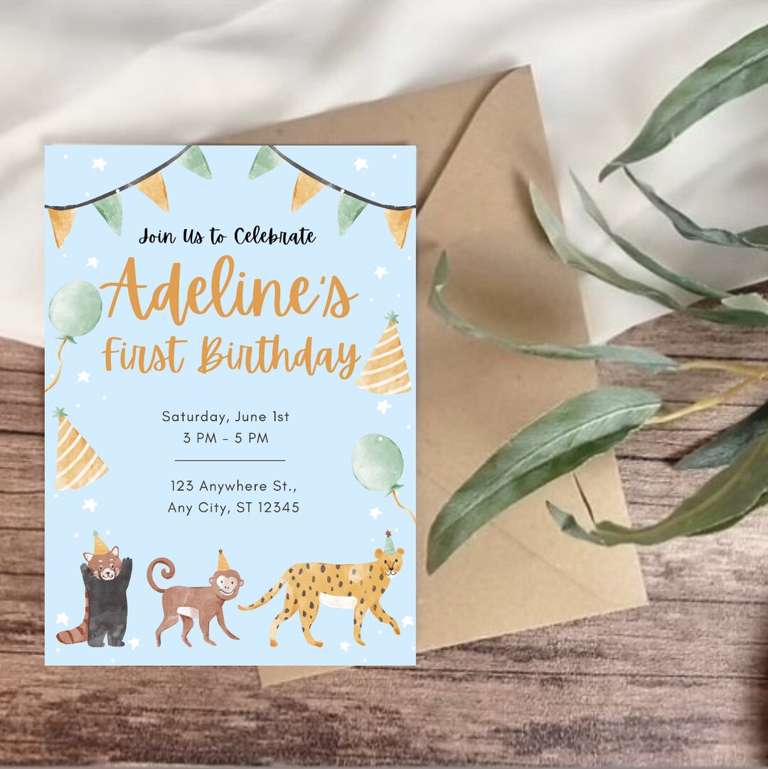 Digital Birthday Invitation, Birthday Party, Digital Birthday Party ...