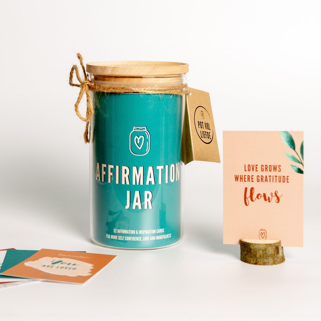 Affirmation Jar - Jar With Affirmation Cards - Positive Affirmation ...