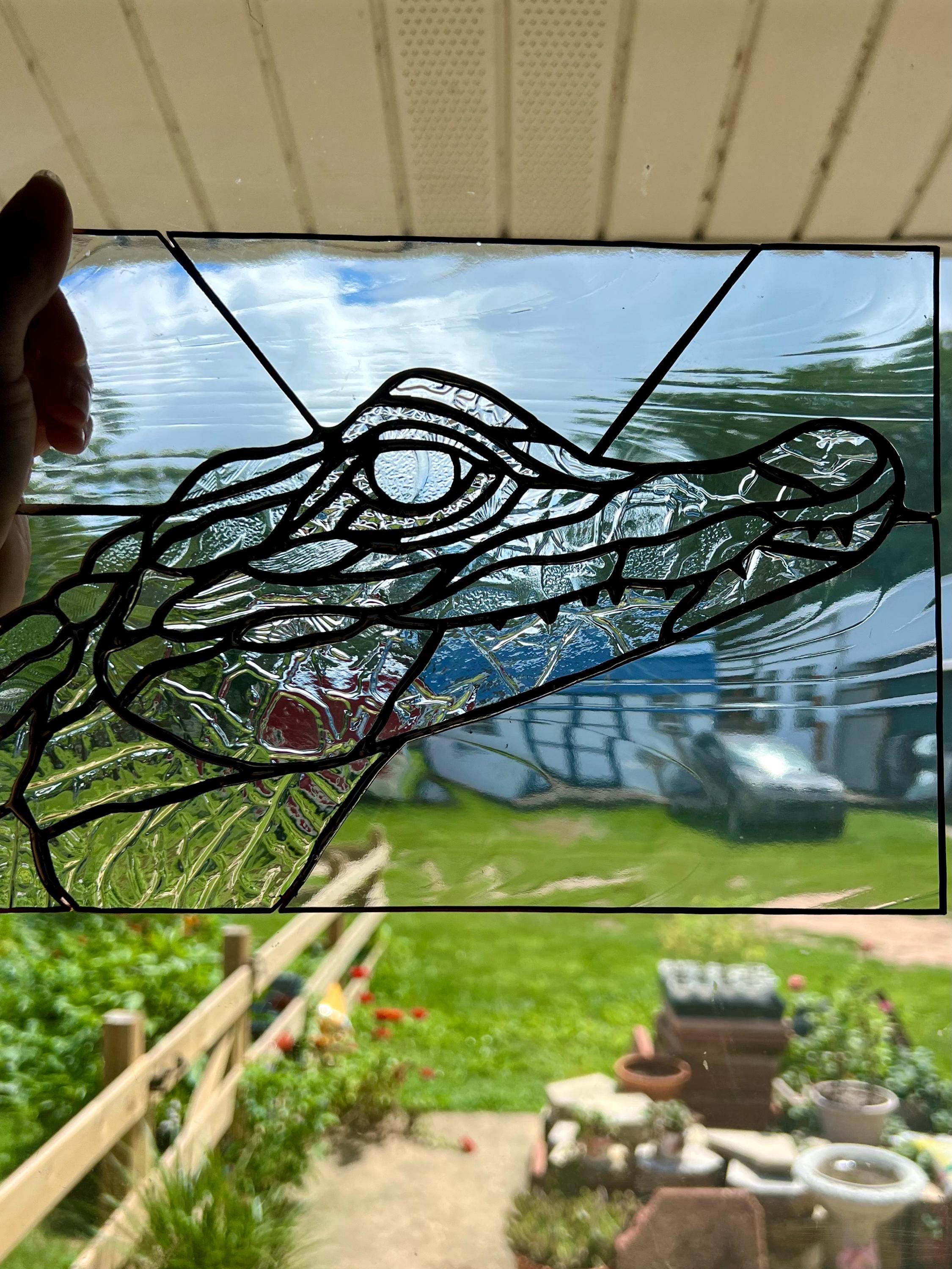 PATTERN Alligator Stained Glass Pattern - Etsy