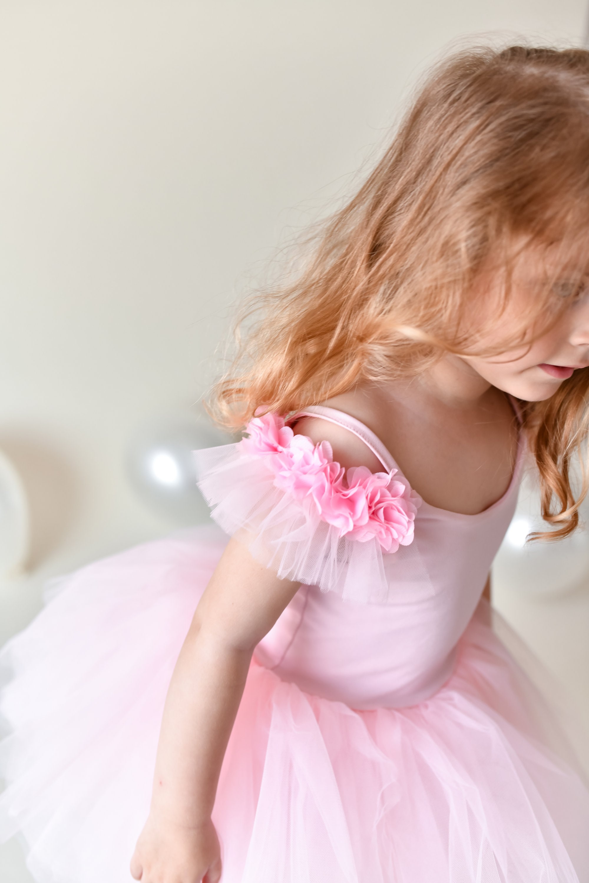 Pink Bloom Tulle Dress, Baby's Outfit, Girl's Flower Tutu Dress, Baby's ...