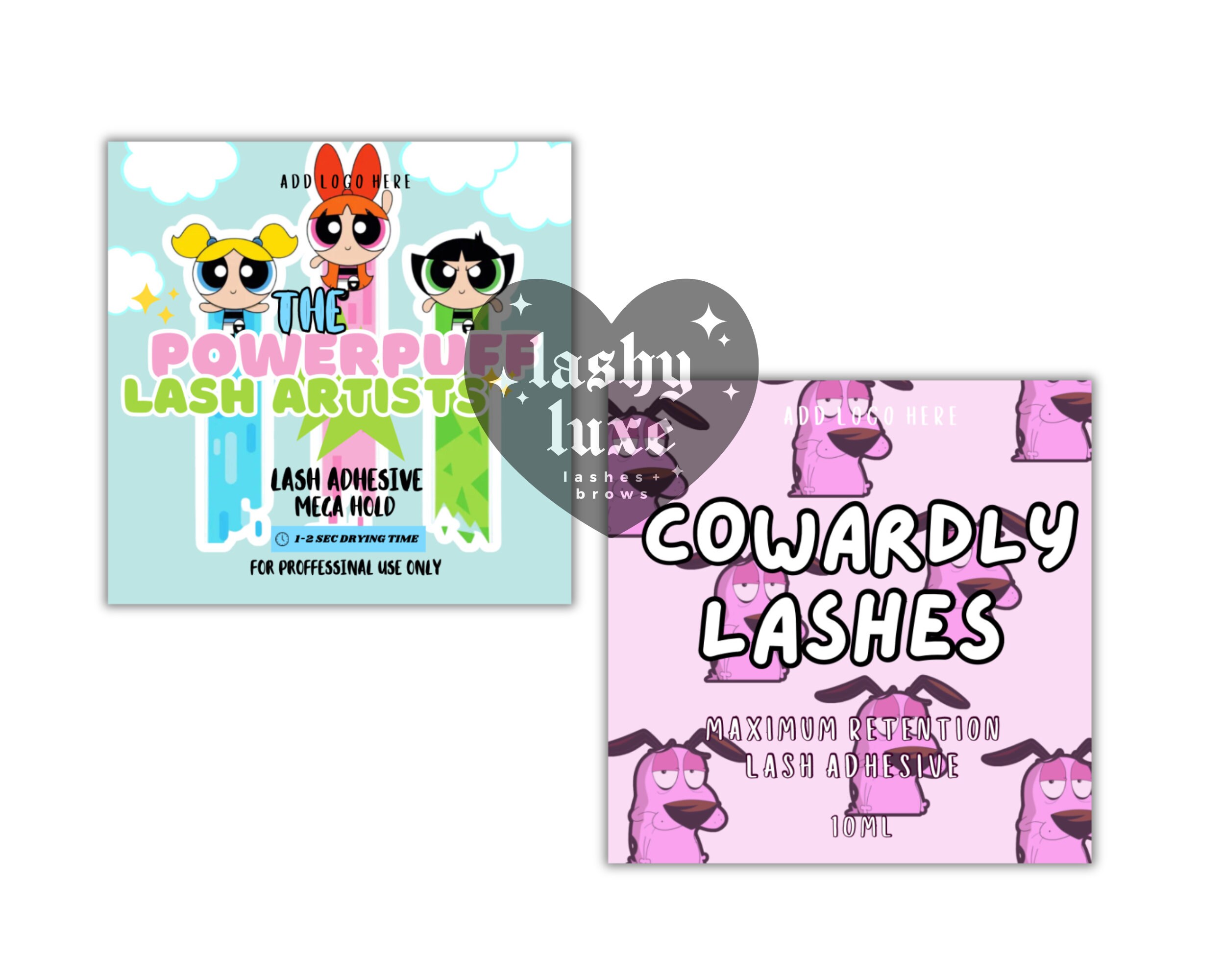 Anime Art Lash Glue Labels, Professional Lash Artist, Cartoon Art ...