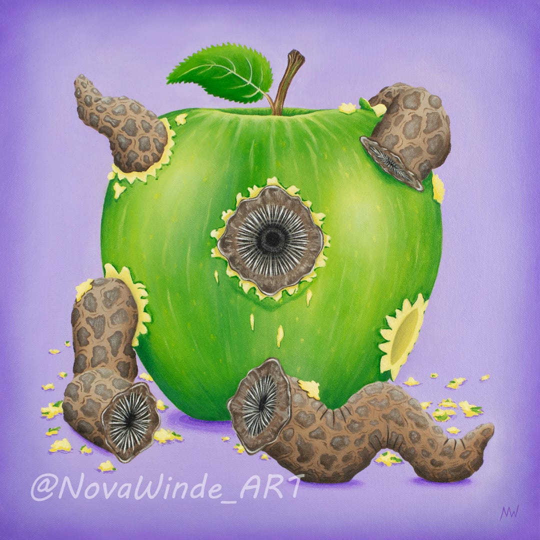 Dune Worms Big Green Apple Print Shai-hulud - Etsy