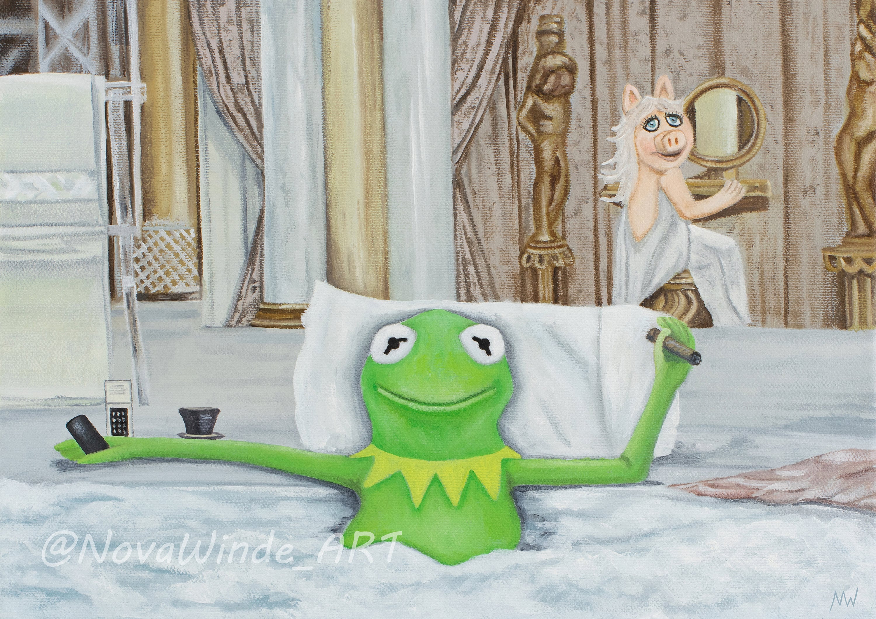 Kermit the Frog Scarface the Muppets Oil Painting Print - Etsy