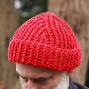 CROCHET PATTERN ONLY ** - Fisherman Beanie, Docker Crochet Hat, 5 Yrs ...