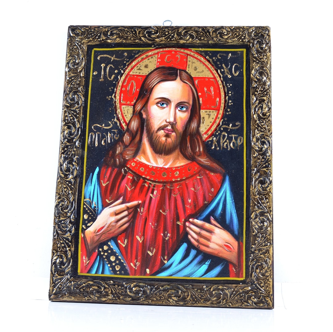 GOD - Jesus Christ - Our Lord - 100% Hand Painted Unique Icon ...