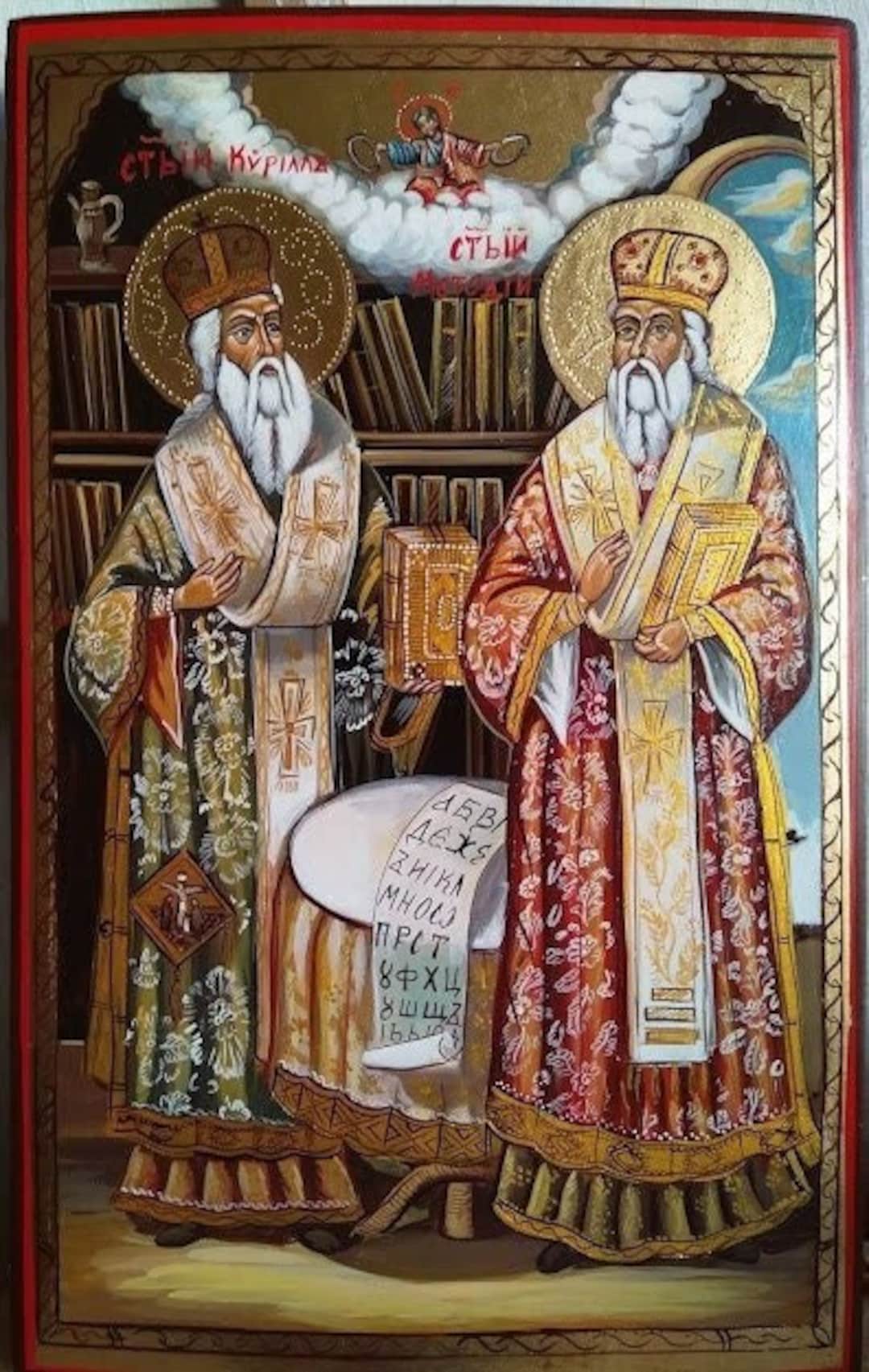 Saints Cyril and Methodius Orthodox, Russian, Byzantine Icon Hand ...