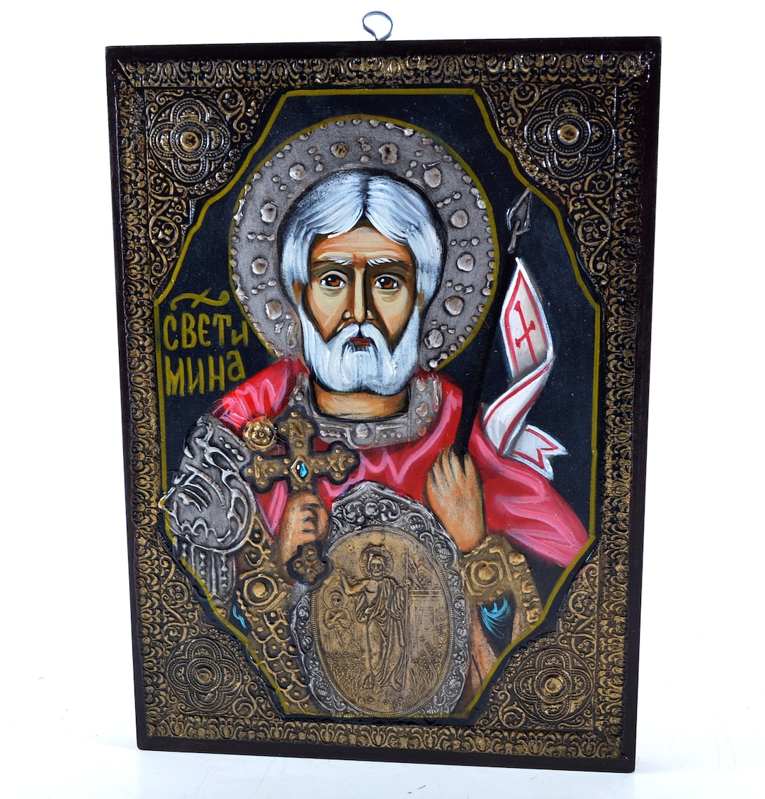 Saint Menas, St. Mina, Mena, Saint Minas Icon - Unique 100% Hand ...