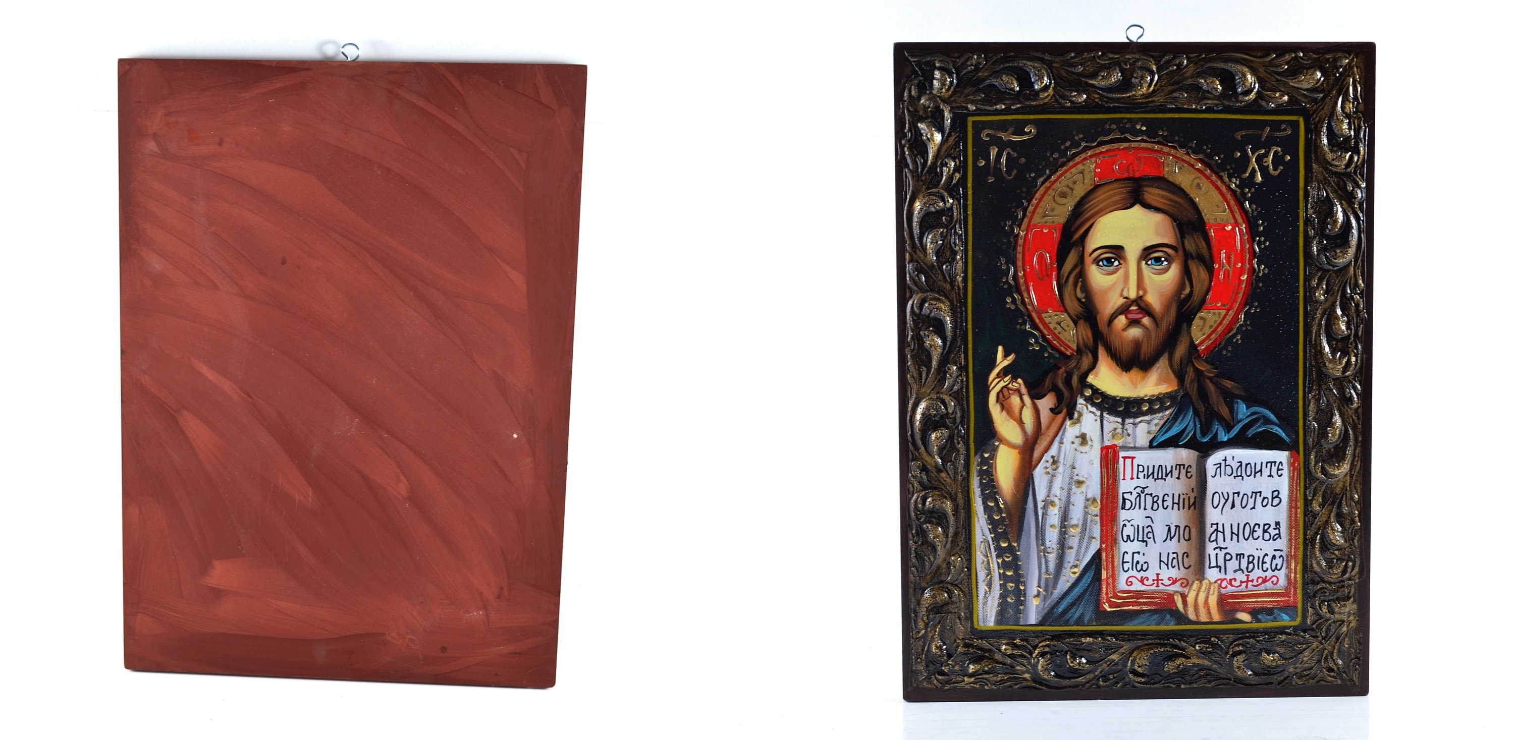 GOD Jesus Christ Our Lord Unique 100% Hand Painted Icon Handmade ...