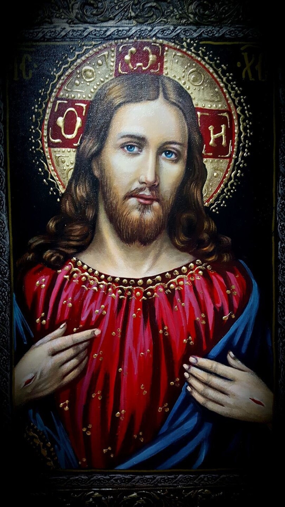 Jesus Christ - Hand Painted Icon. Unique Christian Art. Religious ...