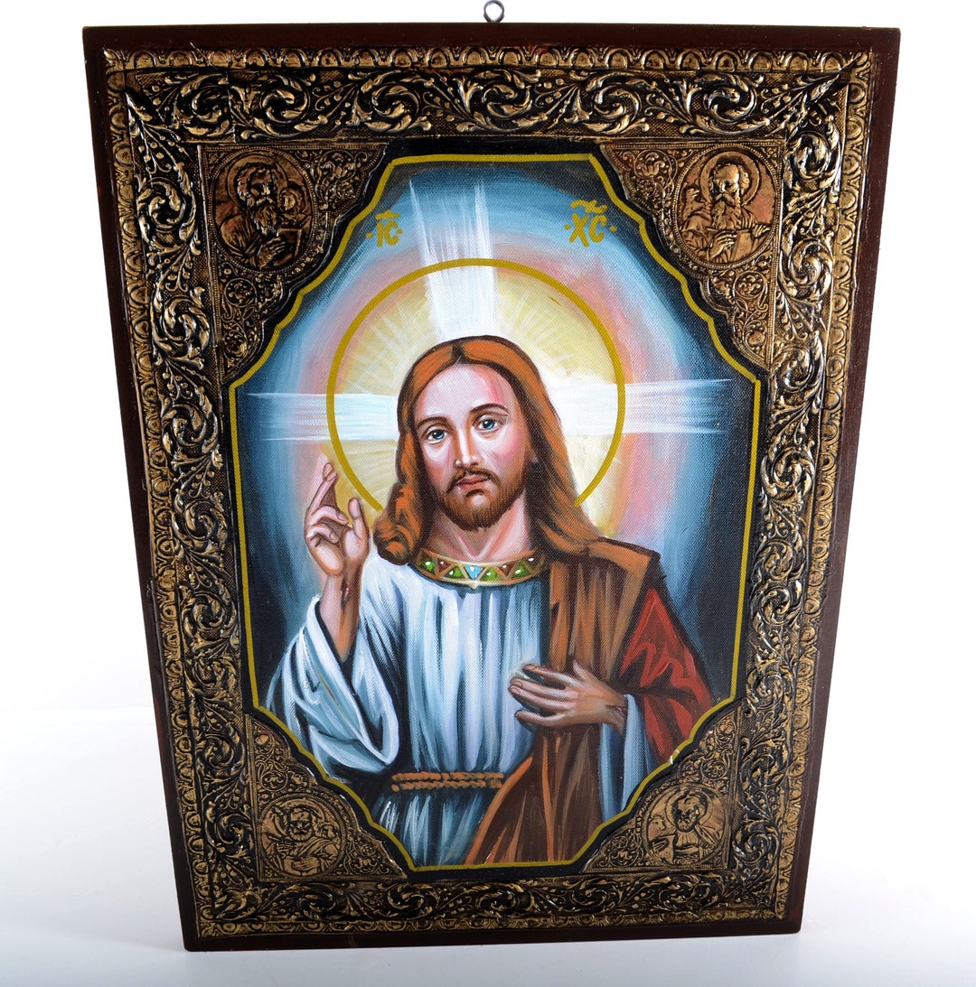 Hand-painted Jesus Christ Orthodox Icon – Unique Christian Art - Etsy