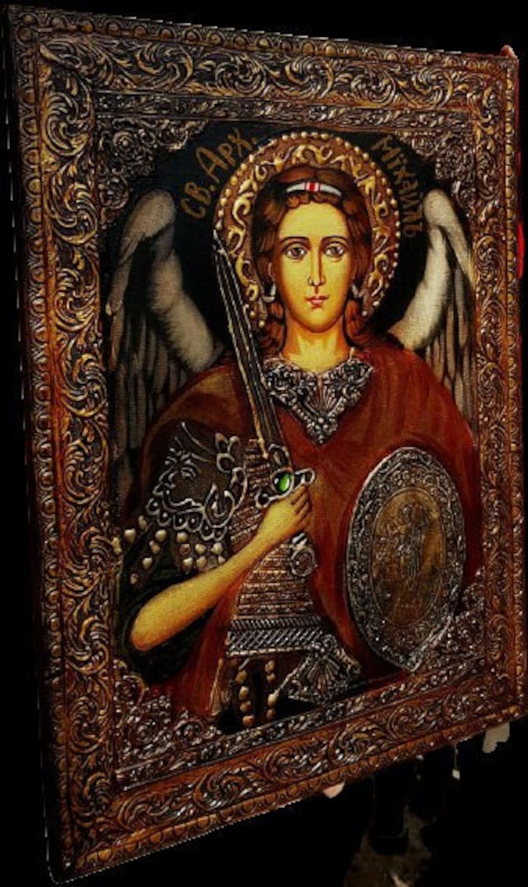 Saint Archangel Michael - the Warrior of God - Hand Painted Unique Icon ...