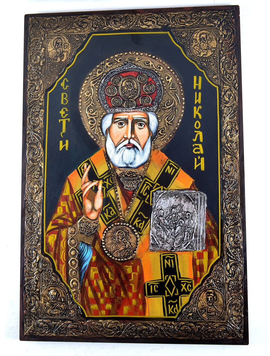 Saint Nicholas of Myra - Hand Painted Icon, Hand Made Religious ...