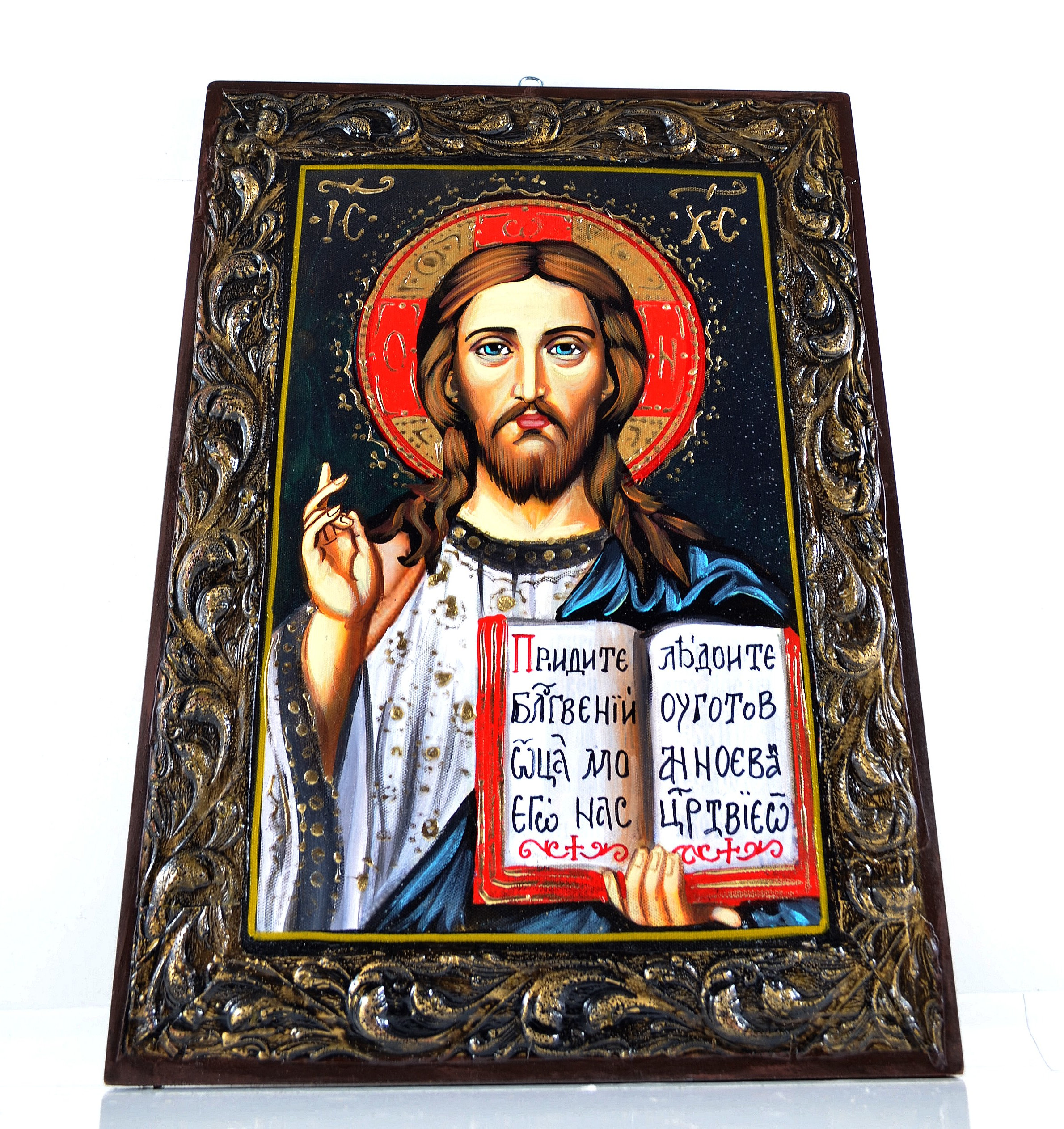 GOD Jesus Christ Our Lord Unique 100% Hand Painted Icon Handmade ...