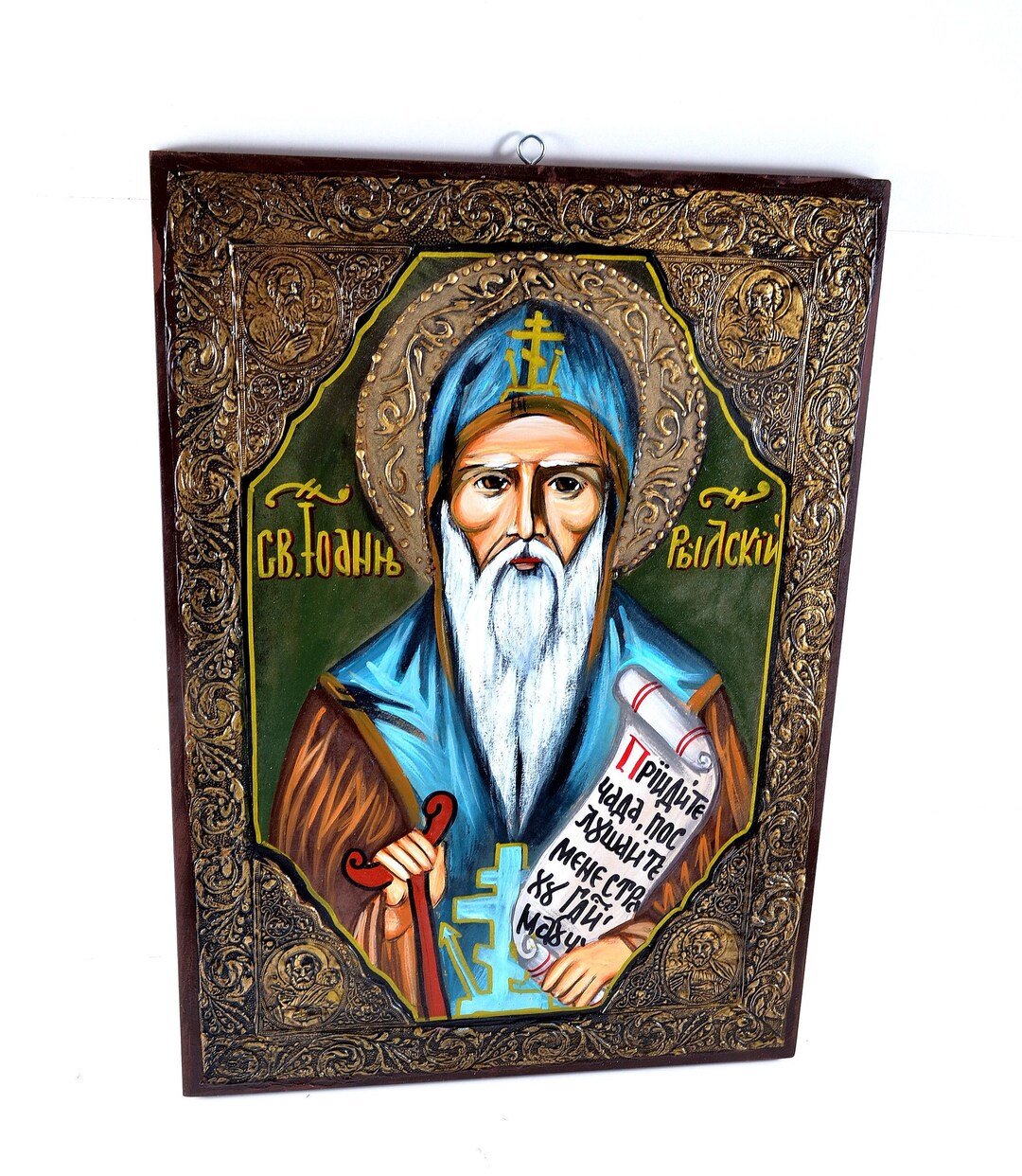 Saint Ivan Rilski (st. John of Rila) the Wonderworker -100% Unique Hand ...