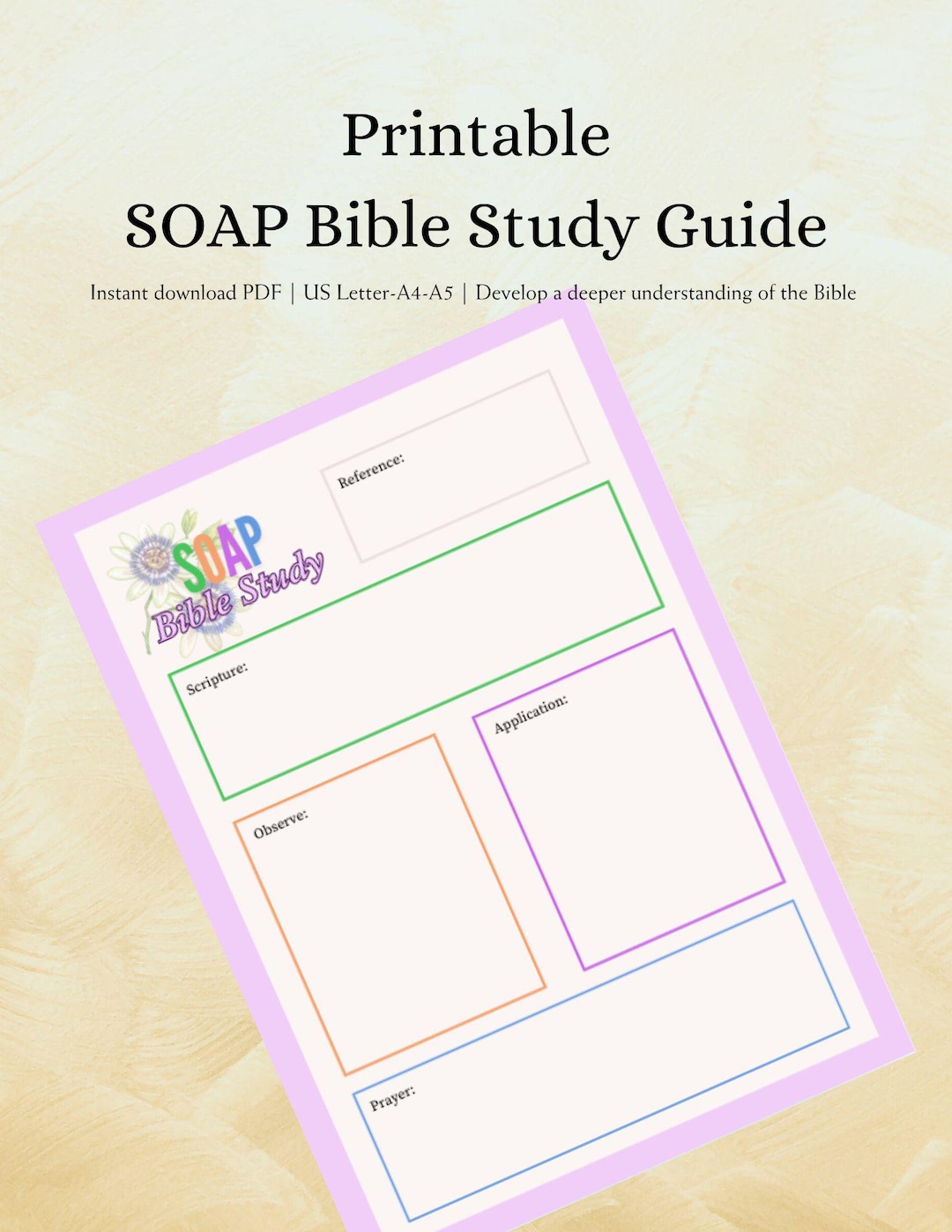 SOAP Bible Study Guide: Verse Mapping Template (digital Download) - Etsy