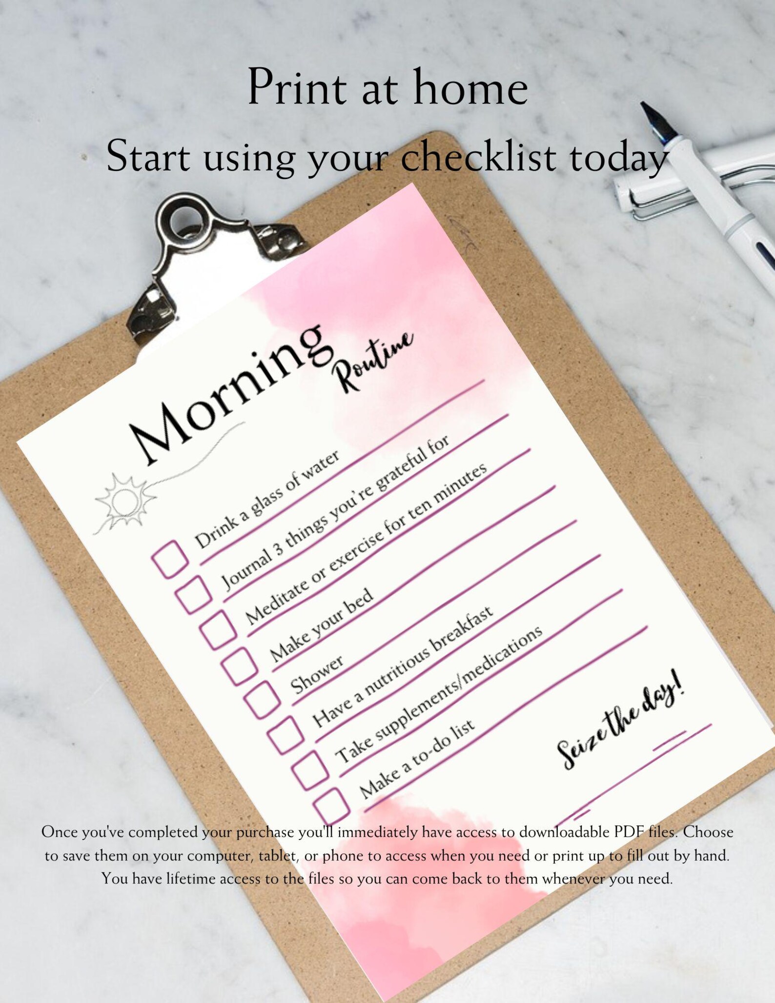 Morning Routine Checklist, Printable Checklist for Morning Routines ...