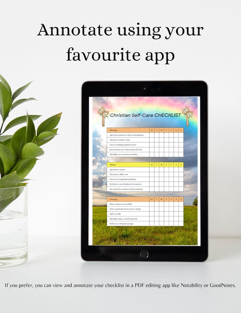 Christian Self Care Printable Planner, Wellness Daily Routine for ...