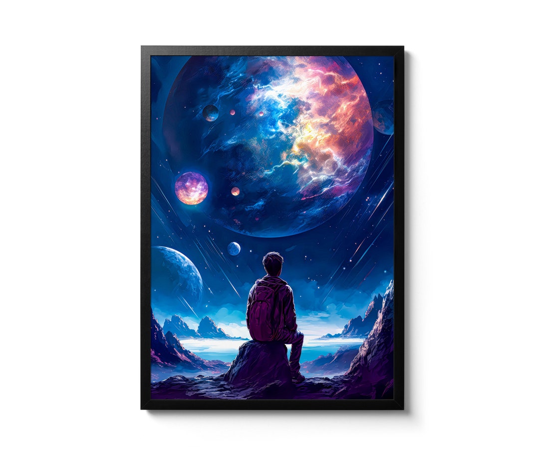 Star Gazer Print, Astronomy Wall Art,sci-fi Space Exploration Poster ...