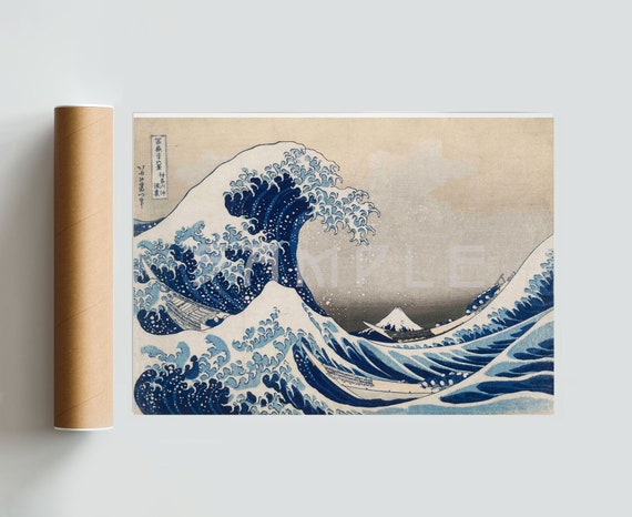 The Great Wave off Kanagawa Poster Japanese Wall Art Print | Etsy UK