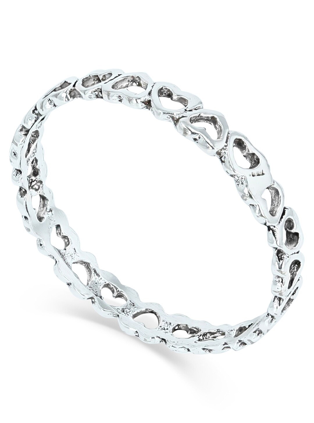 Sterling Silver Heart Stacking Ring in Sizes G to Z - Etsy UK