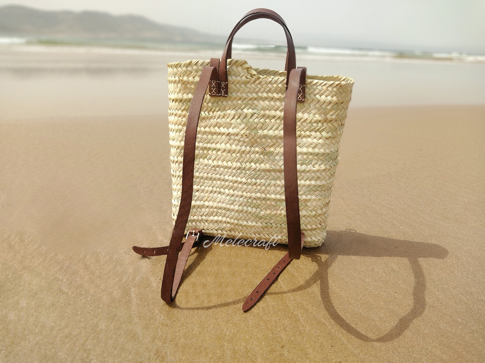 Straw Backpack Beach Backpack Straw Beach Backpack - Etsy