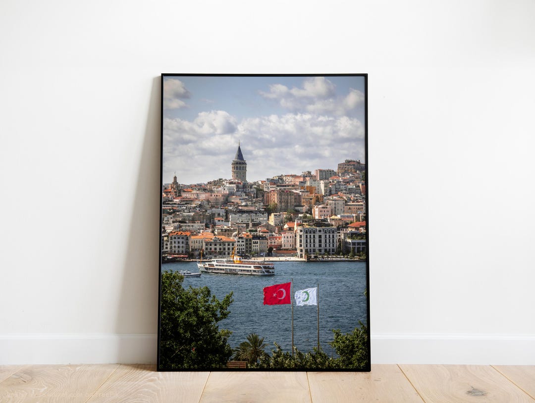 Wall Art of Galata Tower in Istanbul, Türkiye | Large Photo Print - Etsy