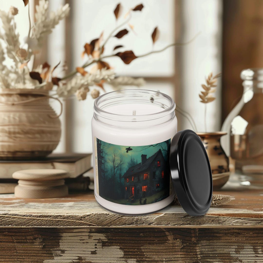 Haunted House Candle – Spooky Gothic Jar Candle With Cozy Halloween ...