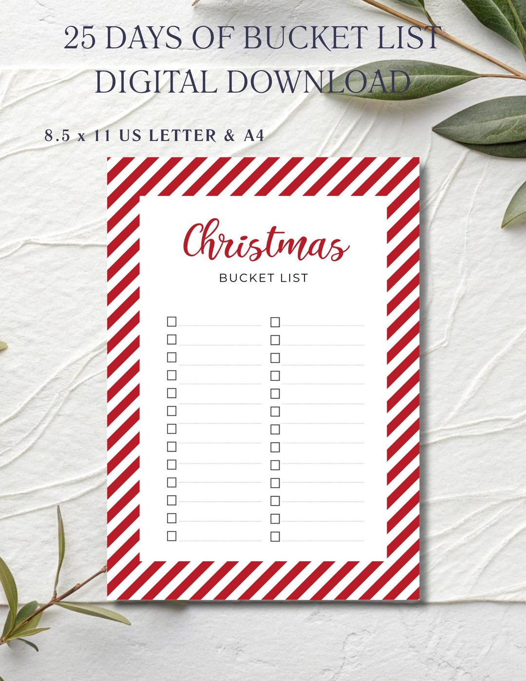 Christmas Bucket List, Holiday Bucket List, Printable December Bucket ...