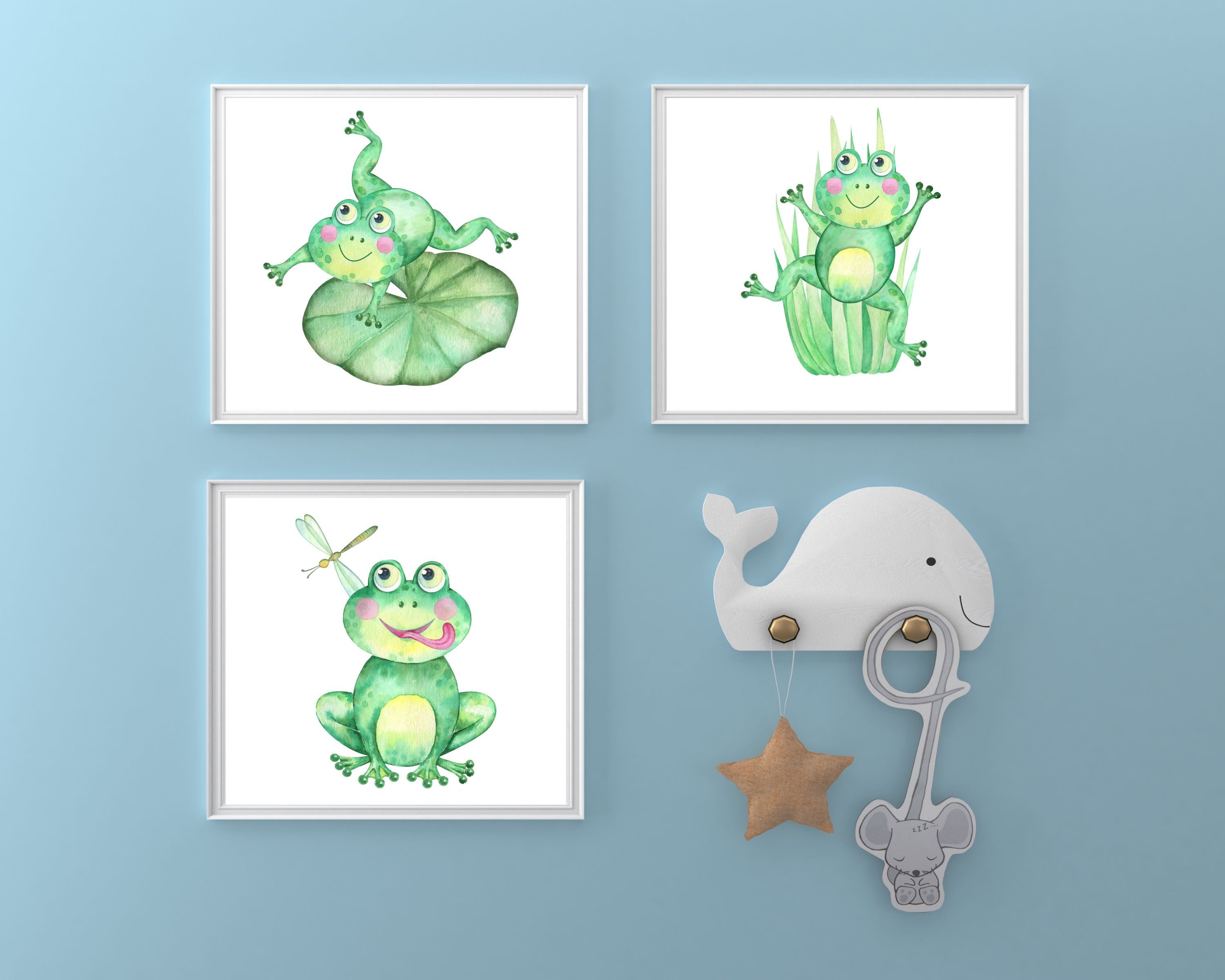 Frog Print Frog Nursery Decor Frog Baby Decor Frog Poster - Etsy