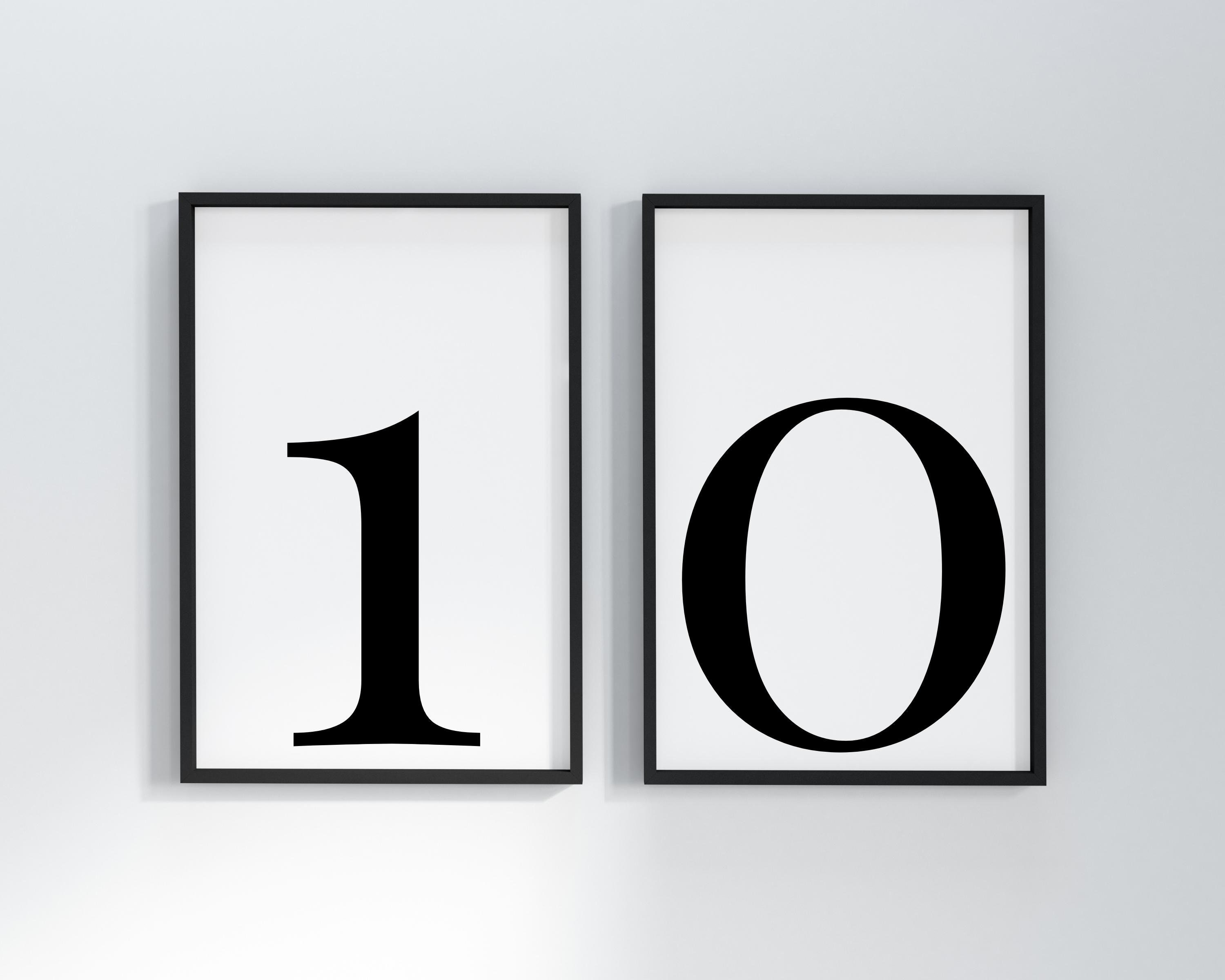 Printable Letters and Numbers Signs, Printable Wall Art, Letters and ...