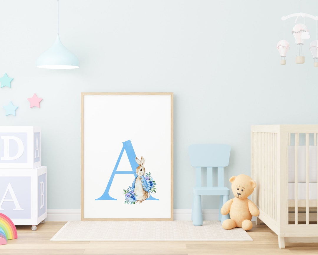 Watercolor Letter A Wall Decor, Printable Wall Art, Gender Neutral ...