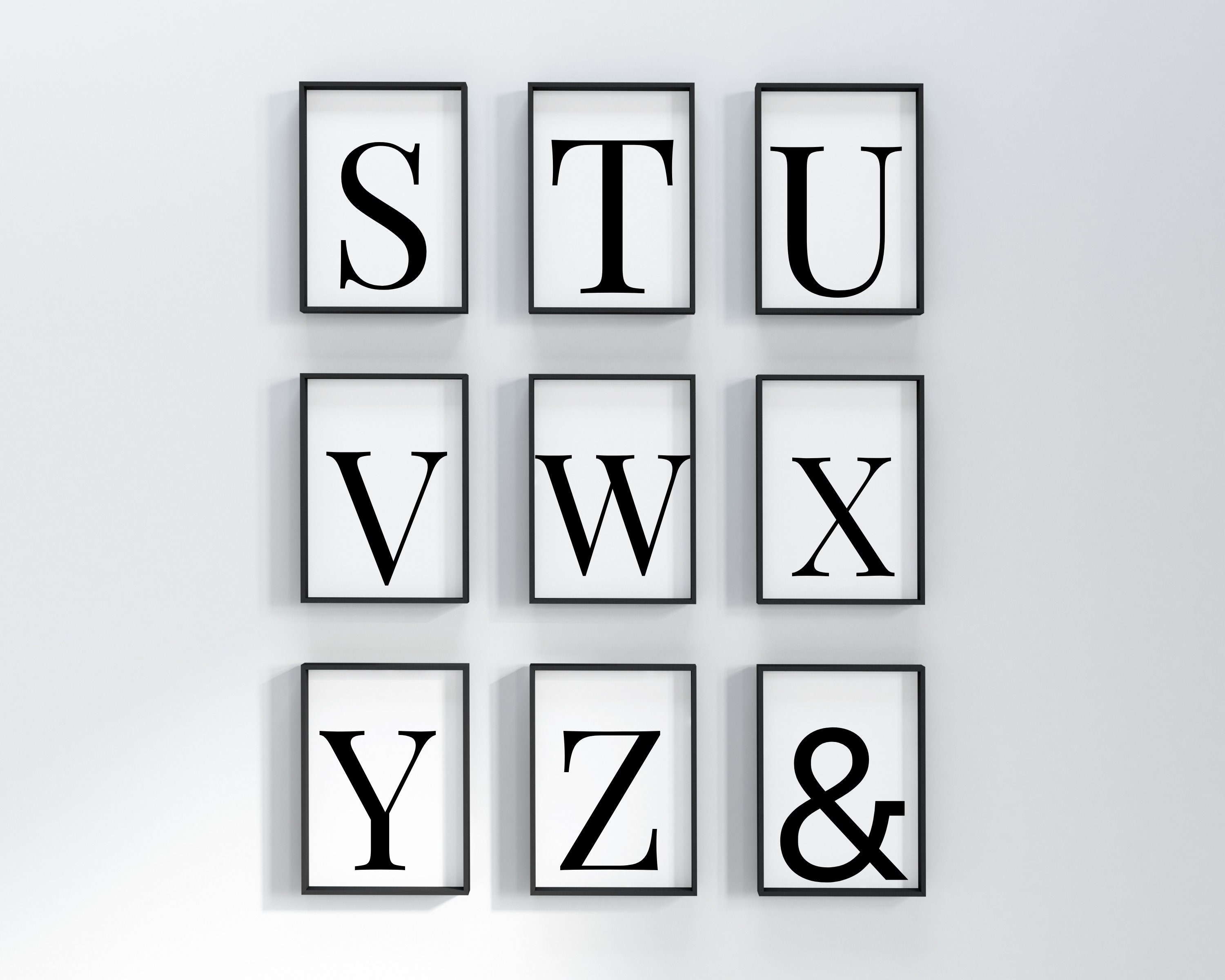 Printable Letters and Numbers Signs Printable Wall Art - Etsy