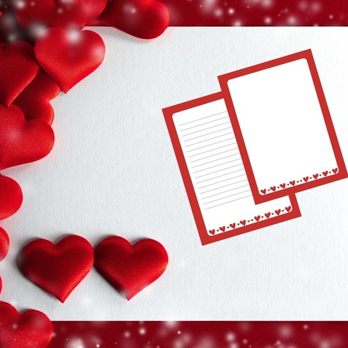 Printable Heart Valentines Day/ Anniversary Letter Writing - Etsy