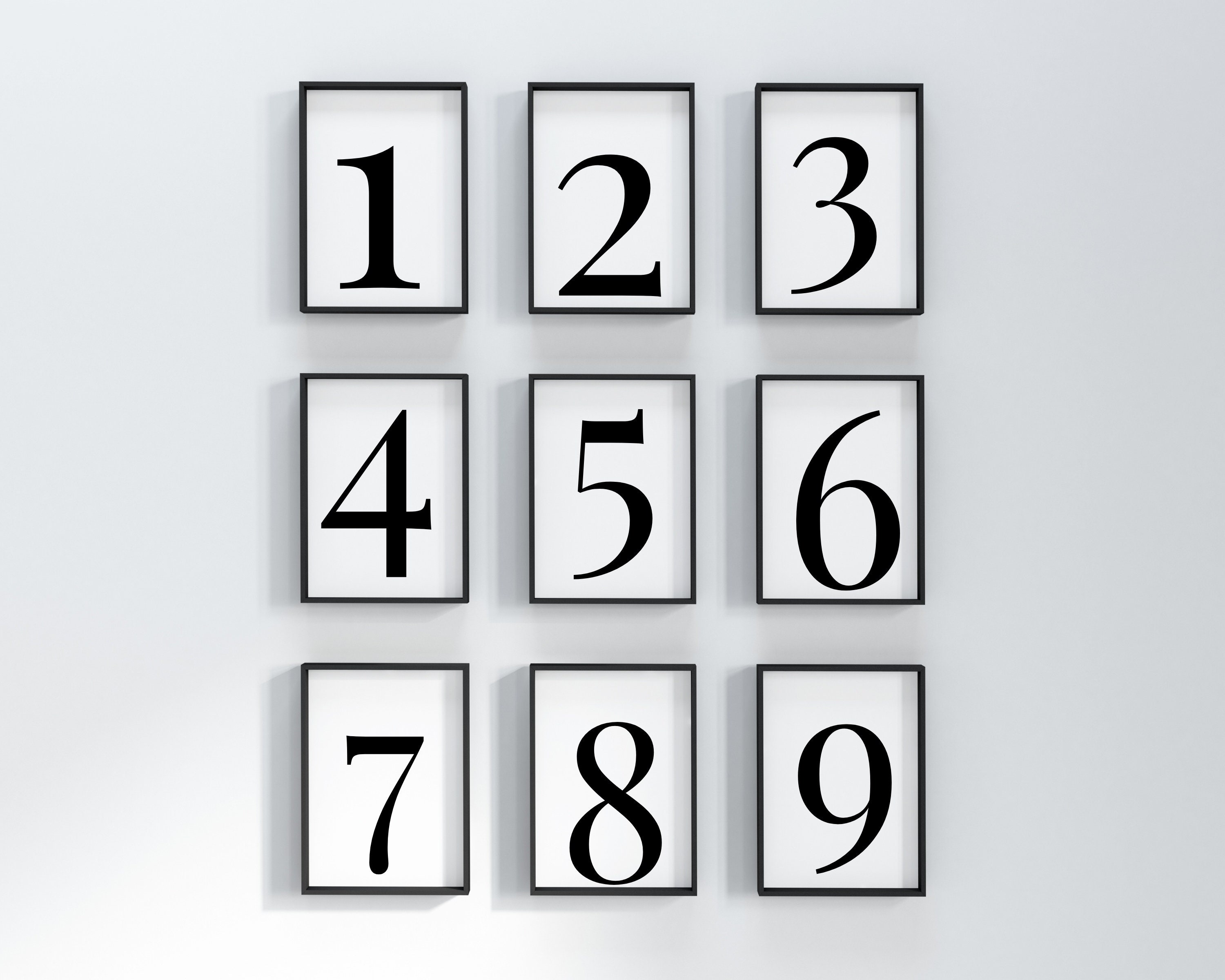 Printable Letters and Numbers Signs Printable Wall Art - Etsy