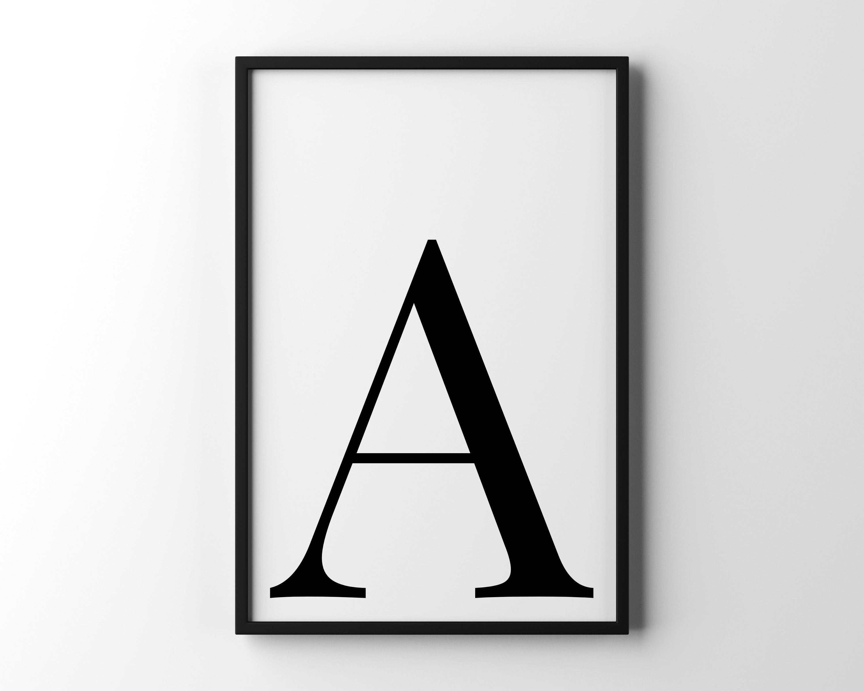 Printable Letters and Numbers Signs Printable Wall Art - Etsy