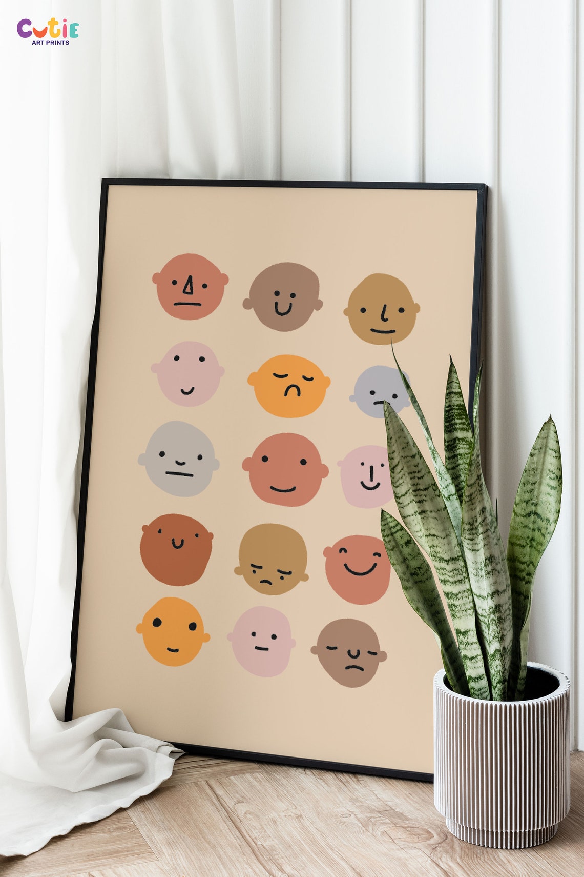 Boho Emotions Chart Feelings Art Print Kawaii Decoration - Etsy