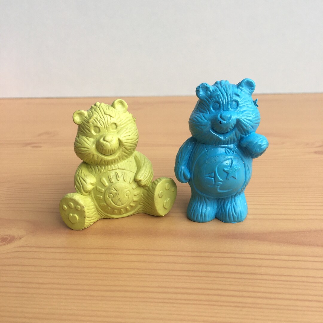 Vintage Care Bear Pencil Toppers, Miniature Figure Care Bear Figures X ...