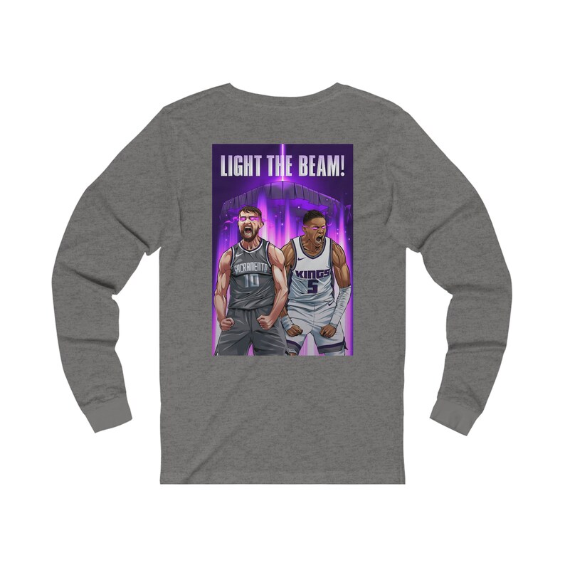 City of Beams - Sacramento Kings - Light the Beam! Long Sleeve Crewneck ...