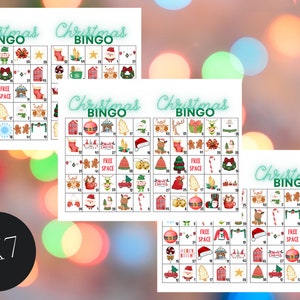 Printable Christmas Bingo Holiday Games Party Games - Etsy