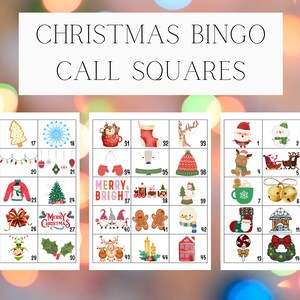 Printable Christmas Bingo Holiday Games Party Games - Etsy
