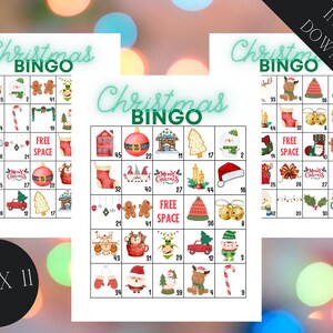 Printable Christmas Bingo Holiday Games Party Games - Etsy