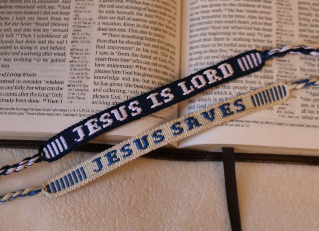 Jesus Bracelets Handwoven Christian String Bracelets - Etsy