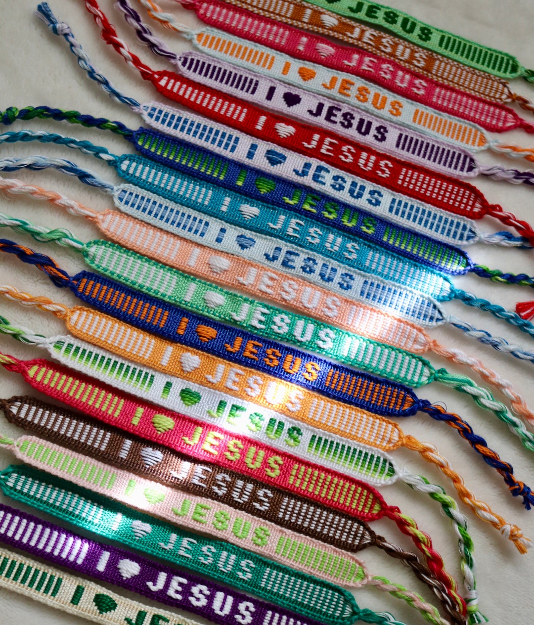 Jesus Bracelets Handwoven Bracelets I Love Jesus - Etsy