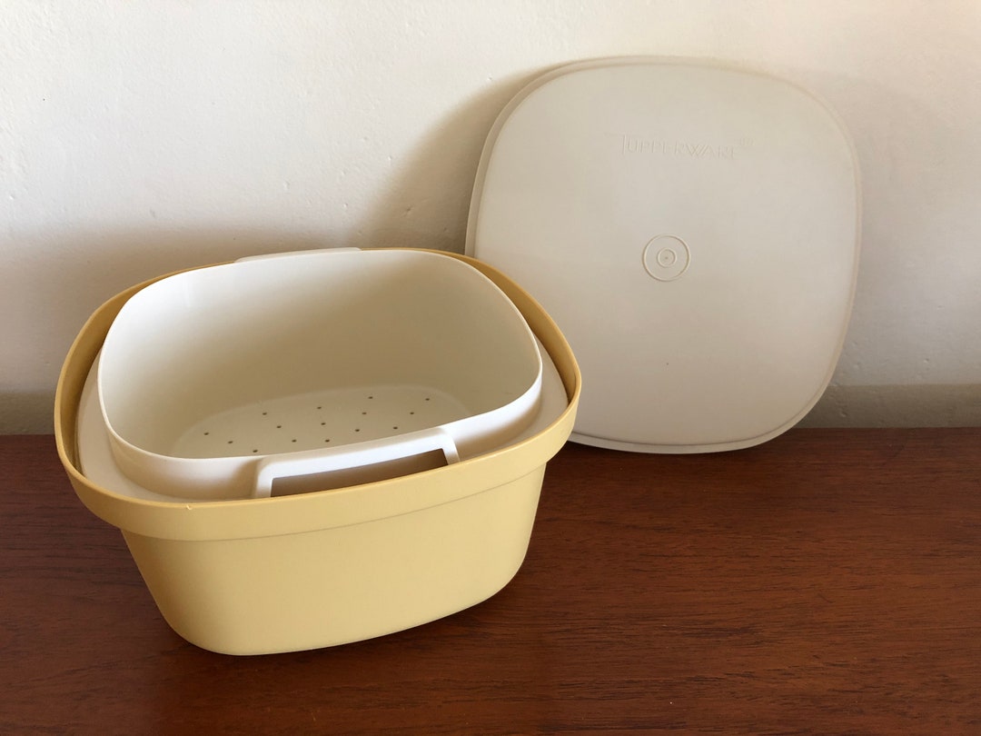 Tupperware Microwave Rice Fish Veggie Steamer in Harvest Gold and ...